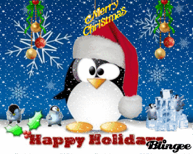 Happy Holidays Penguin Gif