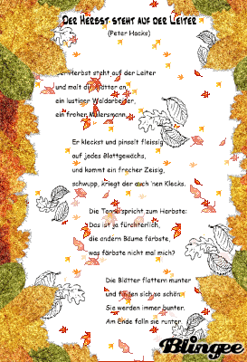 das herbst gedicht Bild #102420822 | Blingee.com