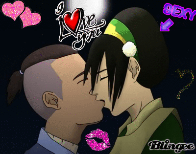 Avatar The Last Airbender Toph And Aang Kiss