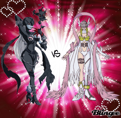 Digimon Angewomon Vs Ladydevimon