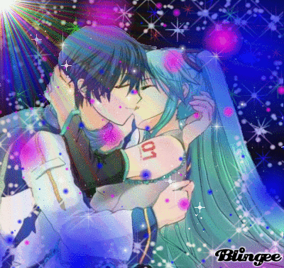 Vocaloid Miku And Kaito Kiss